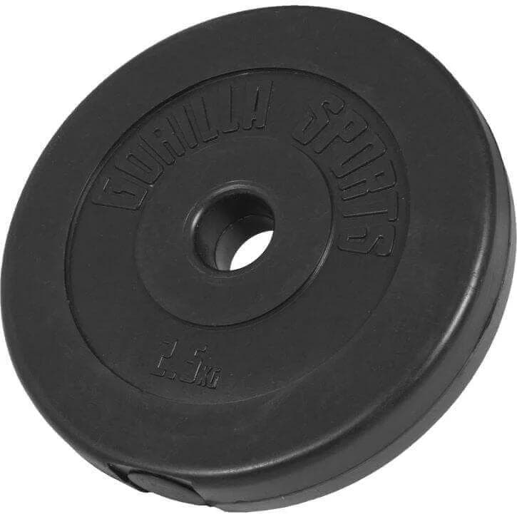 Gorilla Sports Vektskiver BASIC 31mm Sement 2,5 kg - Elkjøp | Elkjøp