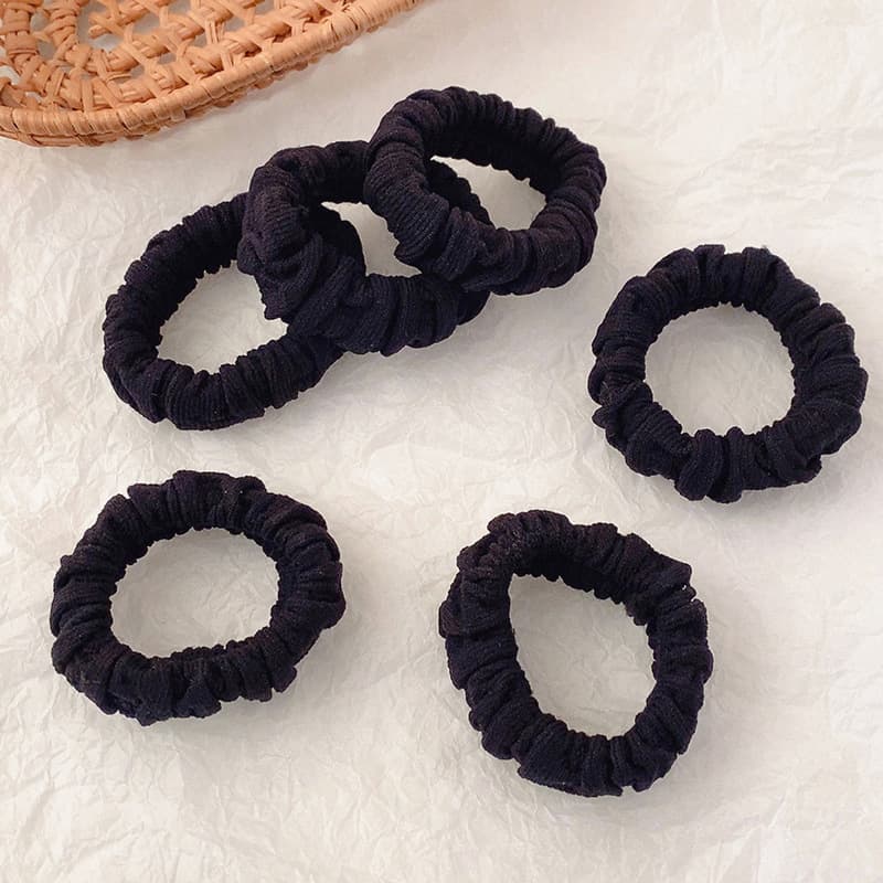 Hair Scrunchies 6-pack Svart - Elkjøp