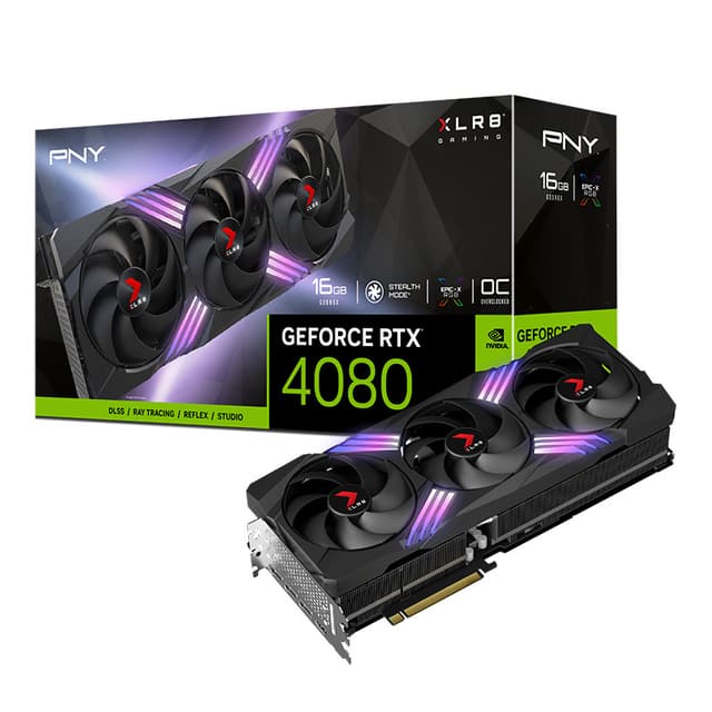 PNY GEFORCE RTX® 4080 16GB XLR8 Gaming VERTO Overclocked Edition ...
