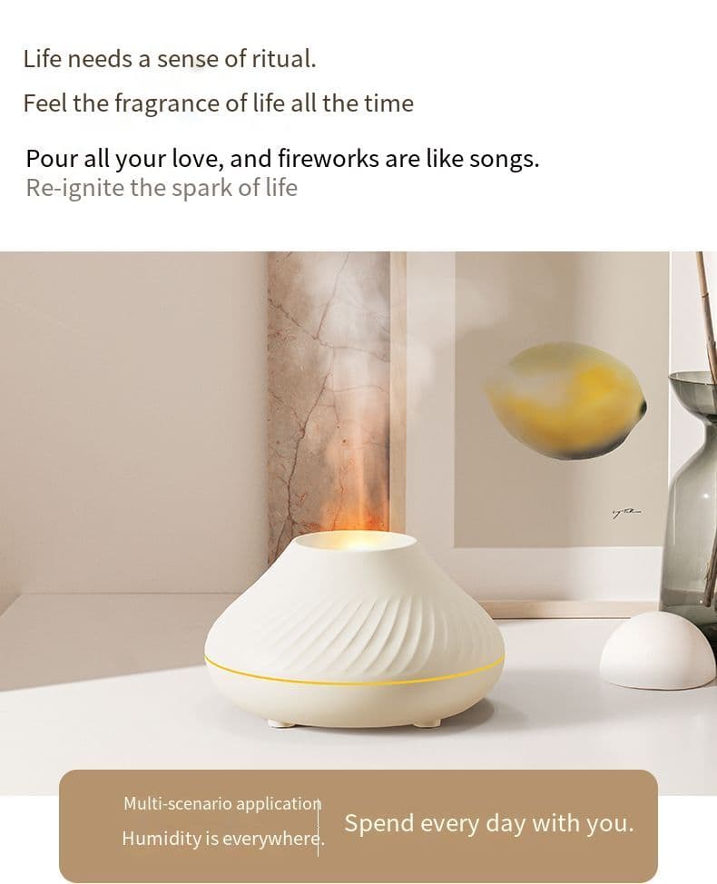Flame Air Aroma Diffuser Luftfukter Beige - Elkjøp | Elkjøp