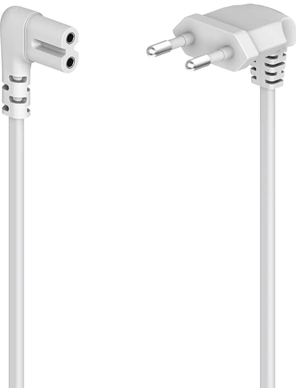 Hama Angled Euro Plug kabel 3 m (hvit) - Elkjøp | Elkjøp
