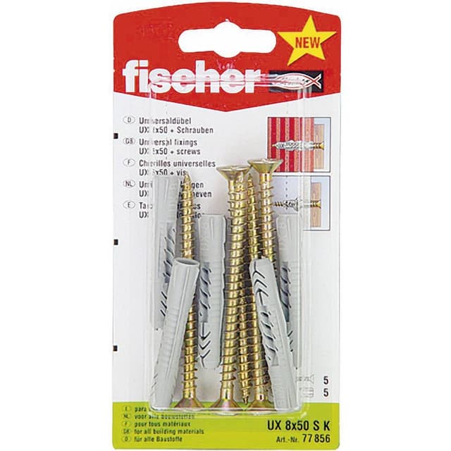 Fischer UX 8 x 50 SK Universalrawplug 50 mm 8 mm 77856 | Elgiganten ...