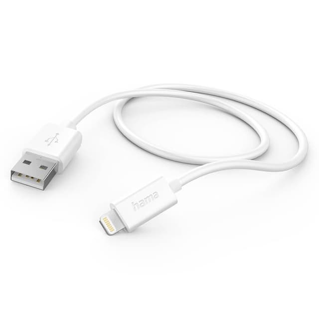 HAMA Charging Cable USB-A to Lightning White 1.0m - Gigantti verkkokauppa