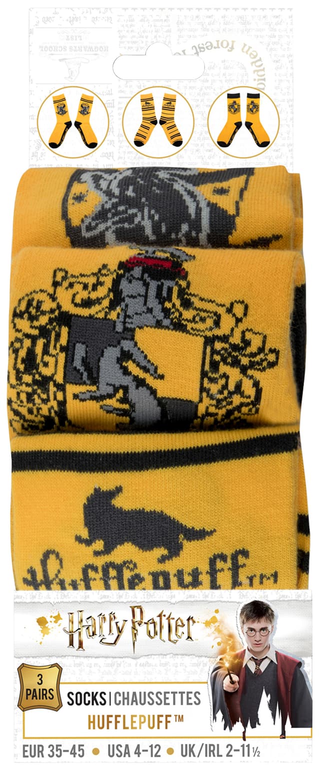 Hogwarts 3 par strumpor (Hufflepuff) - Elgiganten - Elgiganten