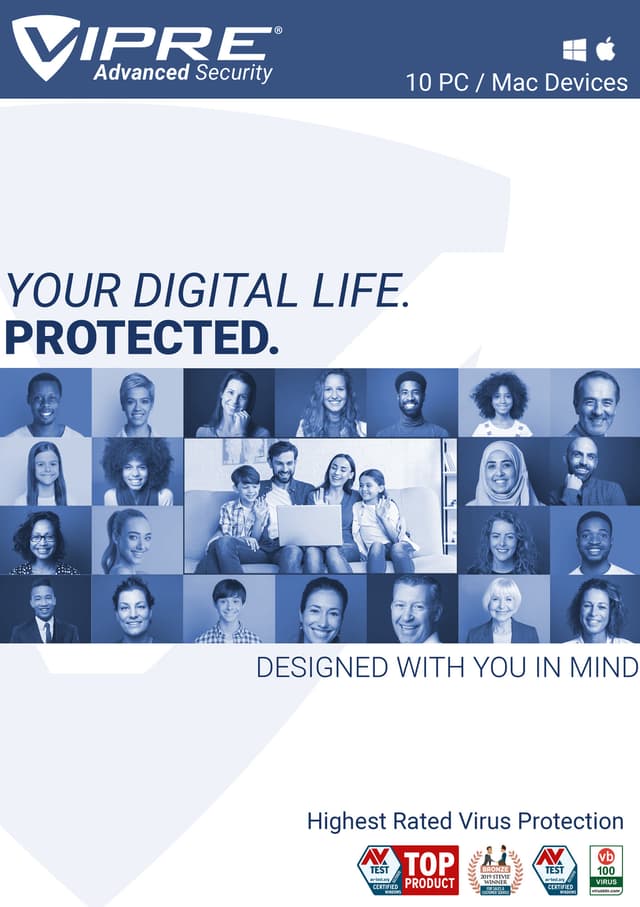 VIPRE Advanced Security - 10 Device - 1 Year - PC Windows,Mac OSX ...