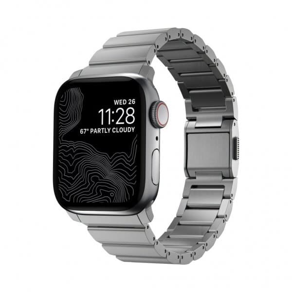 NOMAD Apple Watch 38/40/41mm Armband Titanium Band Silver - Elgiganten