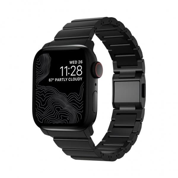 NOMAD Apple Watch 38/40/41mm Armbånd Titanium Band Svart - Elkjøp