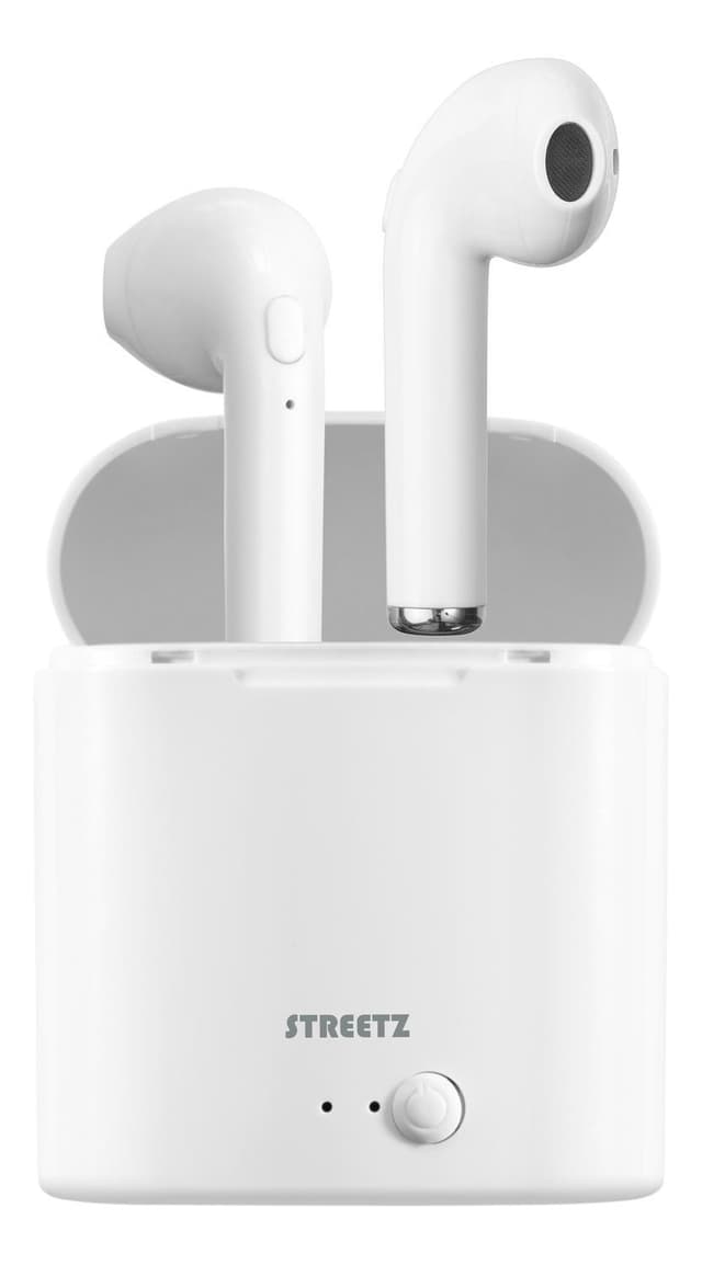 STREETZ True Wireless Grand semi-in-ear, etui på 350 mAh, hvit - Elkjøp