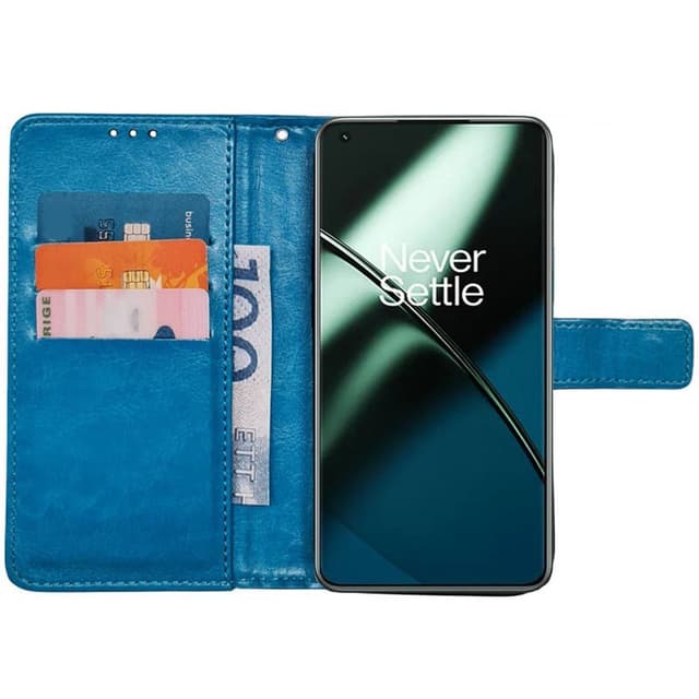 Wallet cover 3-kort OnePlus 11 - Lyseblå | Elgiganten | Elgiganten