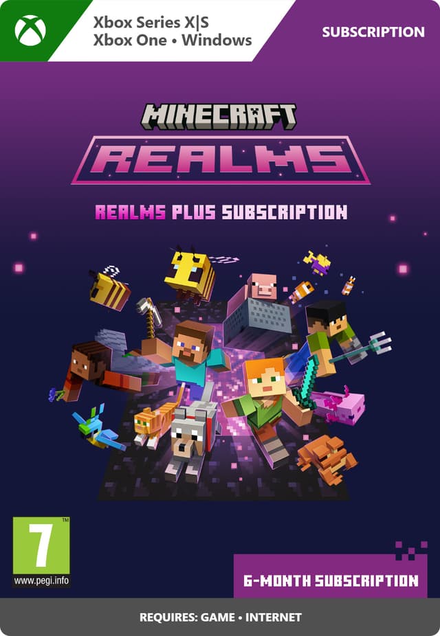 Minecraft Realms Plus 6-Month Subscription - PC Windows,XBOX One,Xbox ...