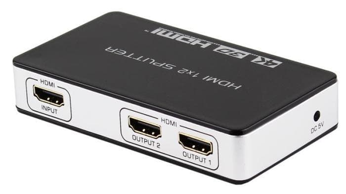 HDMI Splitter 1 in 2 Out 4K 30Hz Sort - Elkjøp