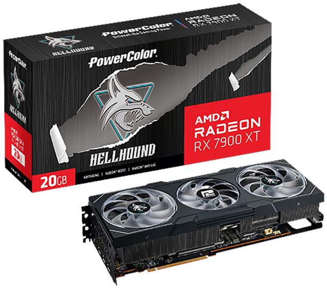 Powercolor HellHound Radeon 7900XT 20GB grafikkort - Elkjøp
