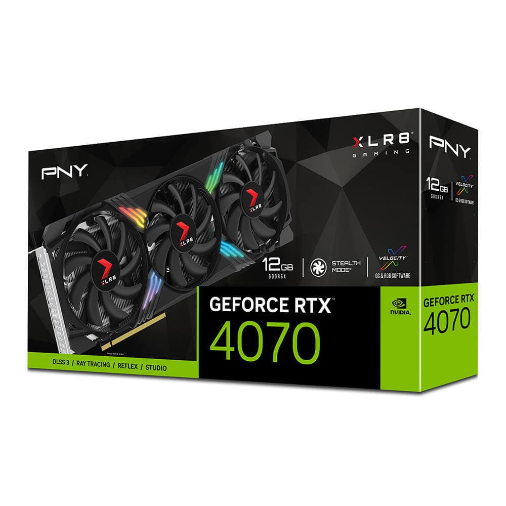 PNY GeForce RTX 4070 12GB XLR8 Gaming TripleFan grafikkort - Elkjøp ...
