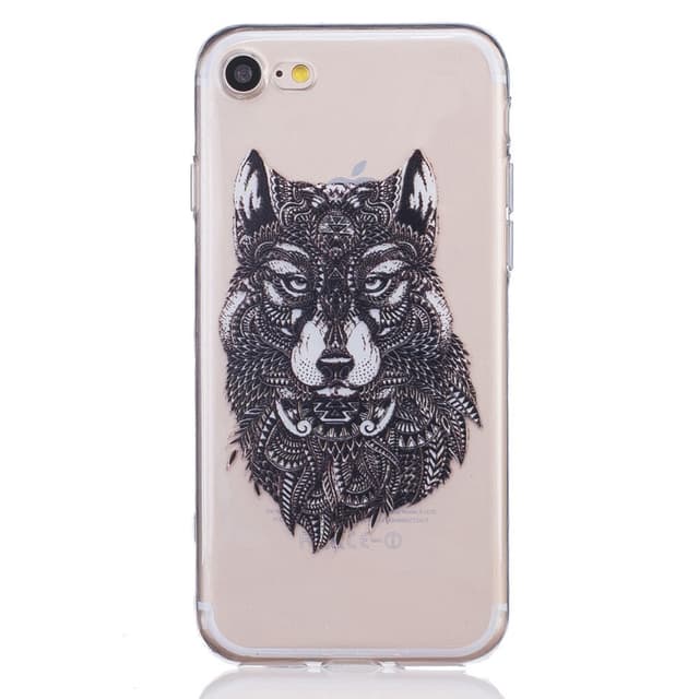 iPhone 7/iPhone 8 TPU-deksel - Tribal Wolf - Elkjøp