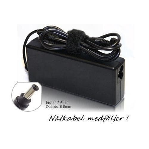 AC Adapter till Fujitsu Siemens, 20V 4.5A 90W (5.5x2.5mm) - Elgiganten