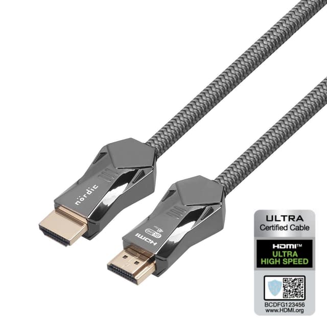 NÖRDIC CERTIFIED CABLES 2m Ultra High Speed HDMI 2.1 8K 60Hz 4K 120Hz ...
