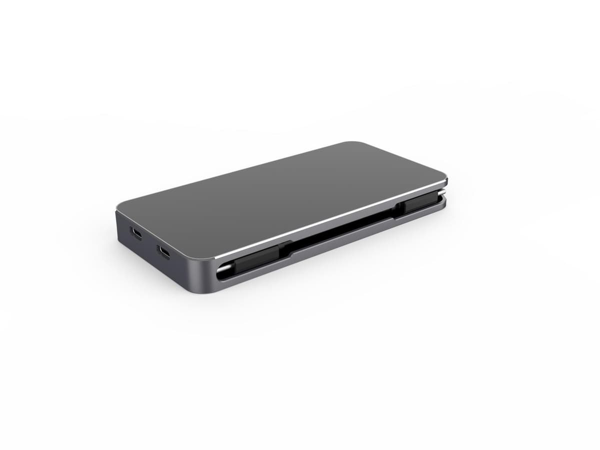 NÖRDIC 1 til 7 USB-C-dokkingstasjon for doble skjermer 1xHDMI 1x DP ...