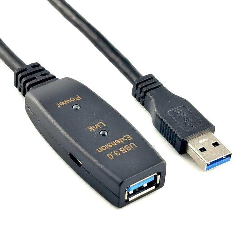 NÖRDIC Aktiv 15m USB3.1 förlängningskabel 5Gbps USB A hane till hona ...