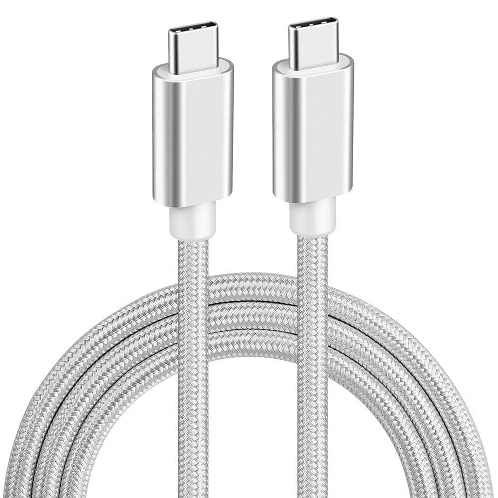 NÖRDIC 25cm USB3.2 Gen2 SuperSpeed USB 10Gbps USB-C till C nylonflätad ...