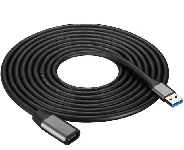 NÖRDIC Aktiv 5m USB3.1 förlängningskabel 5Gbps extension USB A hane till hona för Xbox, PS5 ...