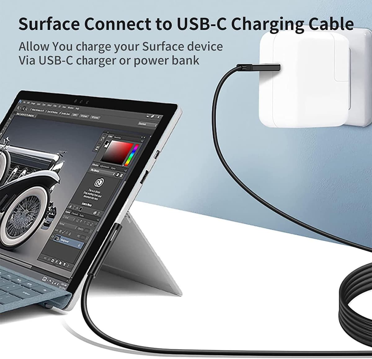 NÖRDIC 1m Ladekabel for Microsoft Surface 15V3A 45W - Elkjøp