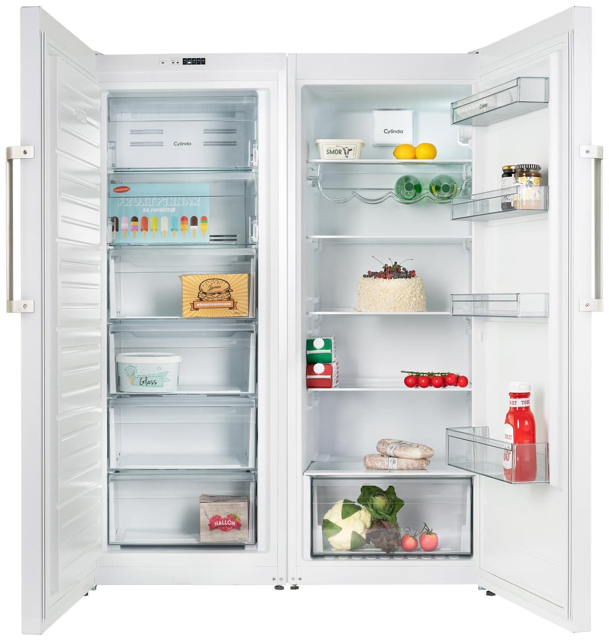 Cylinda Frysskåp F2255NVE (vit) - Elgiganten