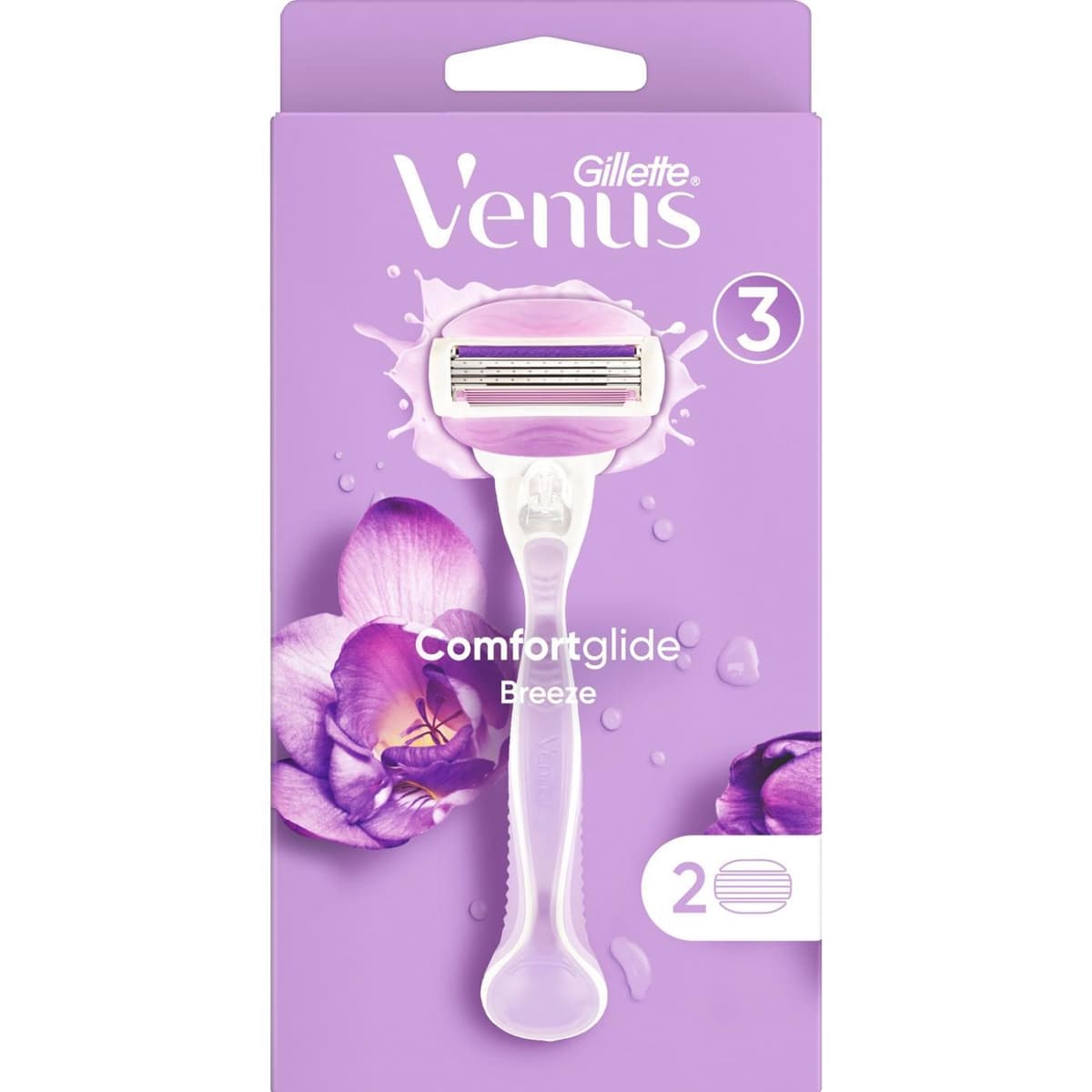 Gillette Venus Rakhyvel Comfortglide Breeze 2st rakblad - Elkjøp | Elkjøp