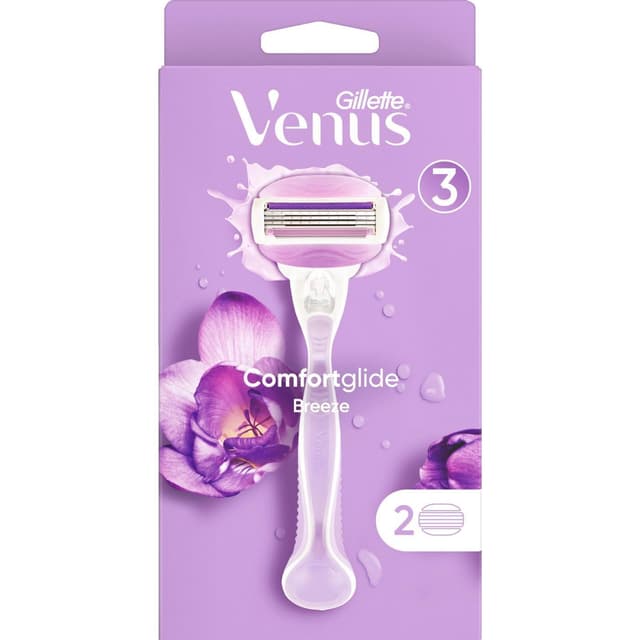 Gillette Venus Rakhyvel Comfortglide Breeze 2st rakblad - Elkjøp | Elkjøp