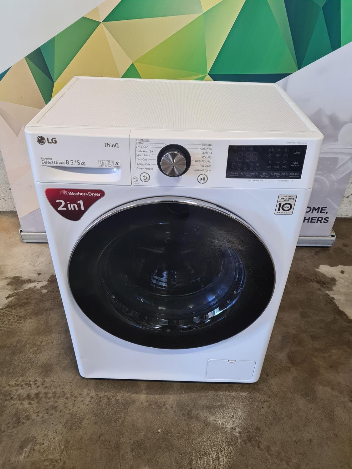 LG liten vask/tørk CV92T5S2SQE - brukt - Elkjøp