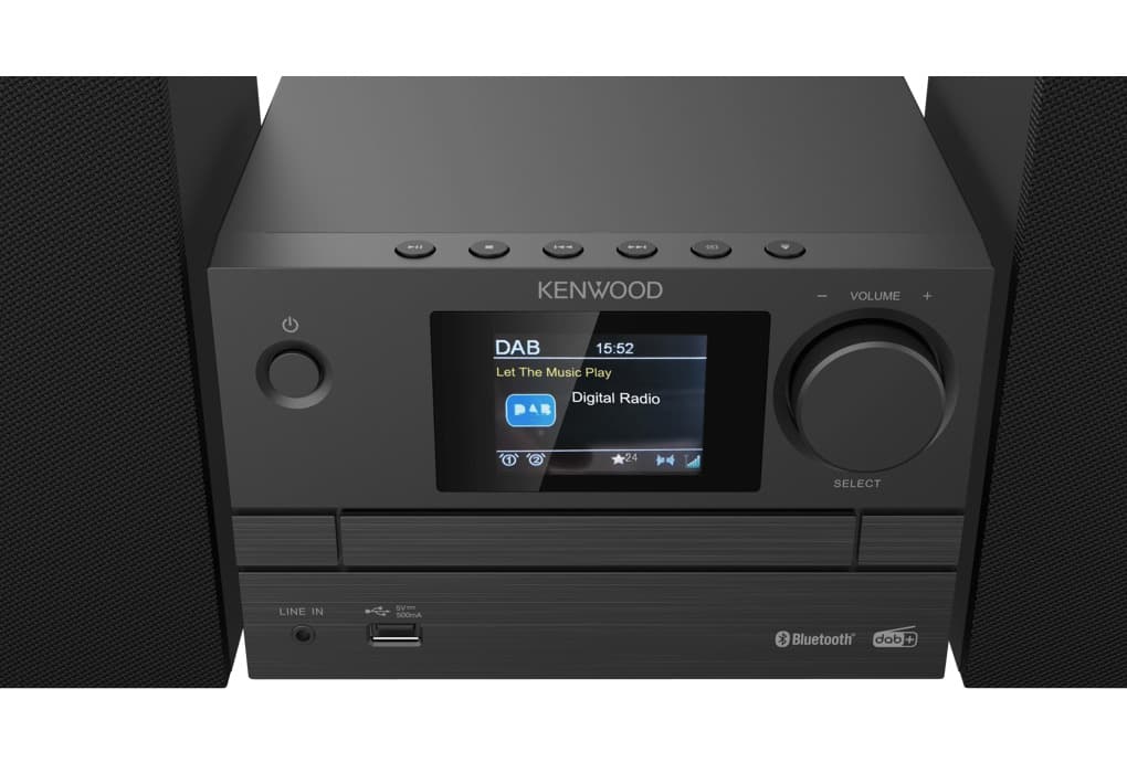 Kenwood M-525DAB Mini-system med Bluetooth och DAB+ (svart) - Elgiganten