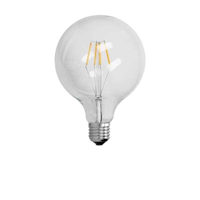 ECD Germany 5-pack LED glödlampa Globe E27 4W - Varm vit 2800K - 125 mm ...