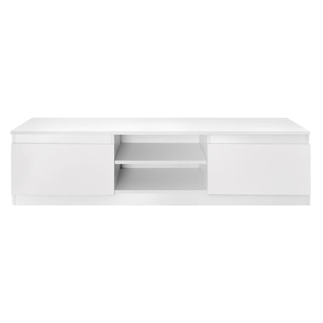ML Design Trä TV Lowboard i vit, 140x36x40 cm, modernt TV-kort med ...
