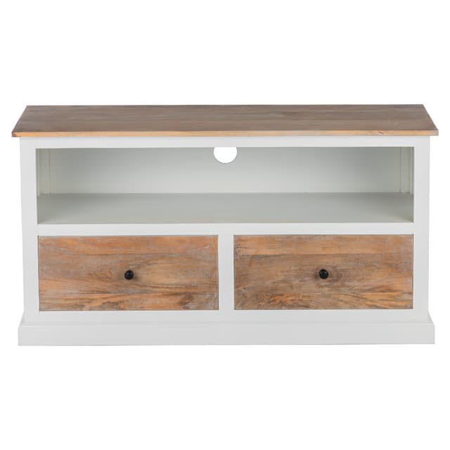 WOMO-DESIGN tv Lowboard Dhaka 2 laatikkoa 110x45x57cm, massiivipuuta ...