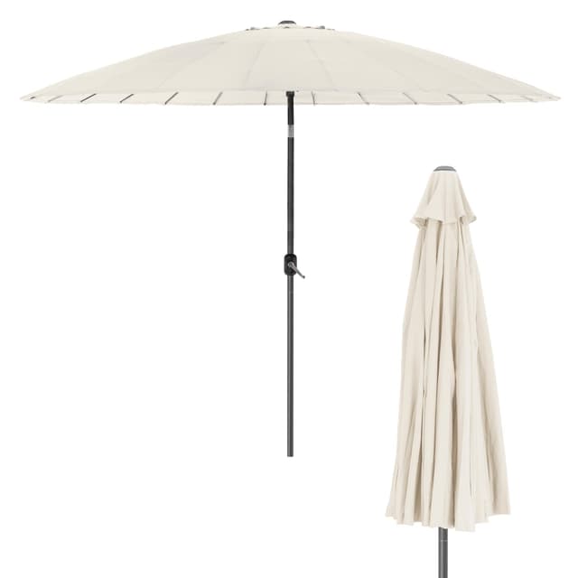 Parasol Ø 325 cm Cream Aluminium och Polyester ML-Design - Elgiganten