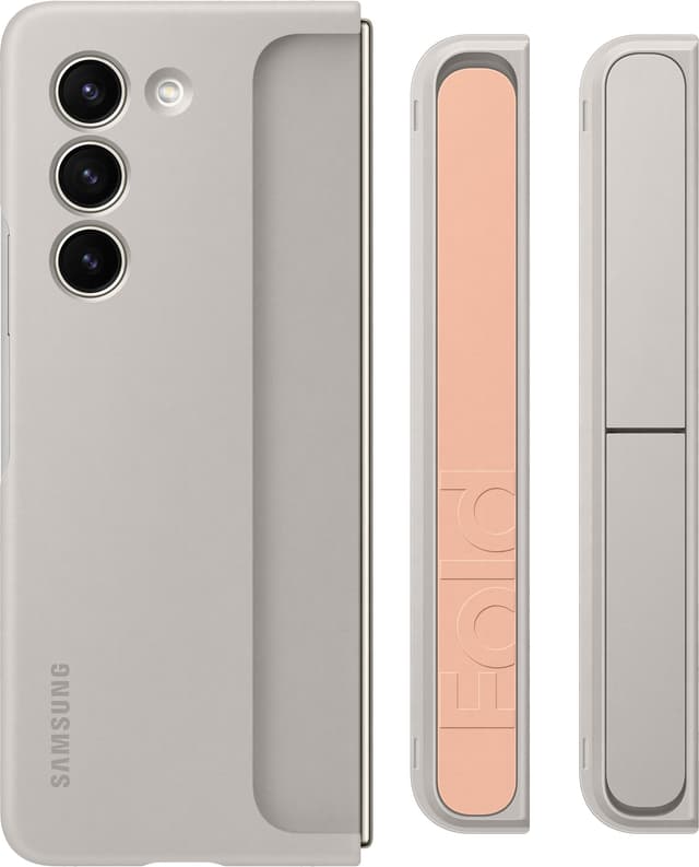 Samsung Galaxy Z Fold 5 stativteksel med reim (beige) - Elkjøp