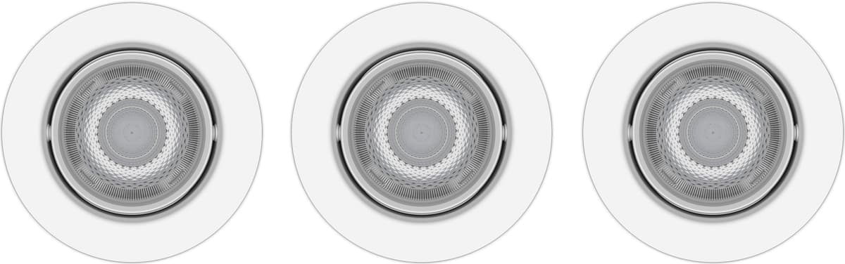 Philips Impala Ceiling spotlys 6W 3-pakning (hvit) - Elkjøp | Elkjøp