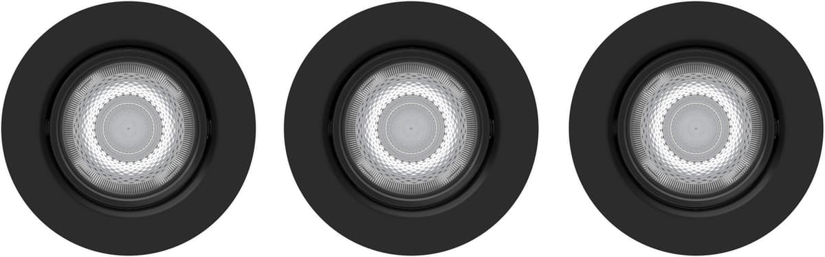 Philips Impala Ceiling spotlys 6W 3-pakning (sort) - Elkjøp | Elkjøp