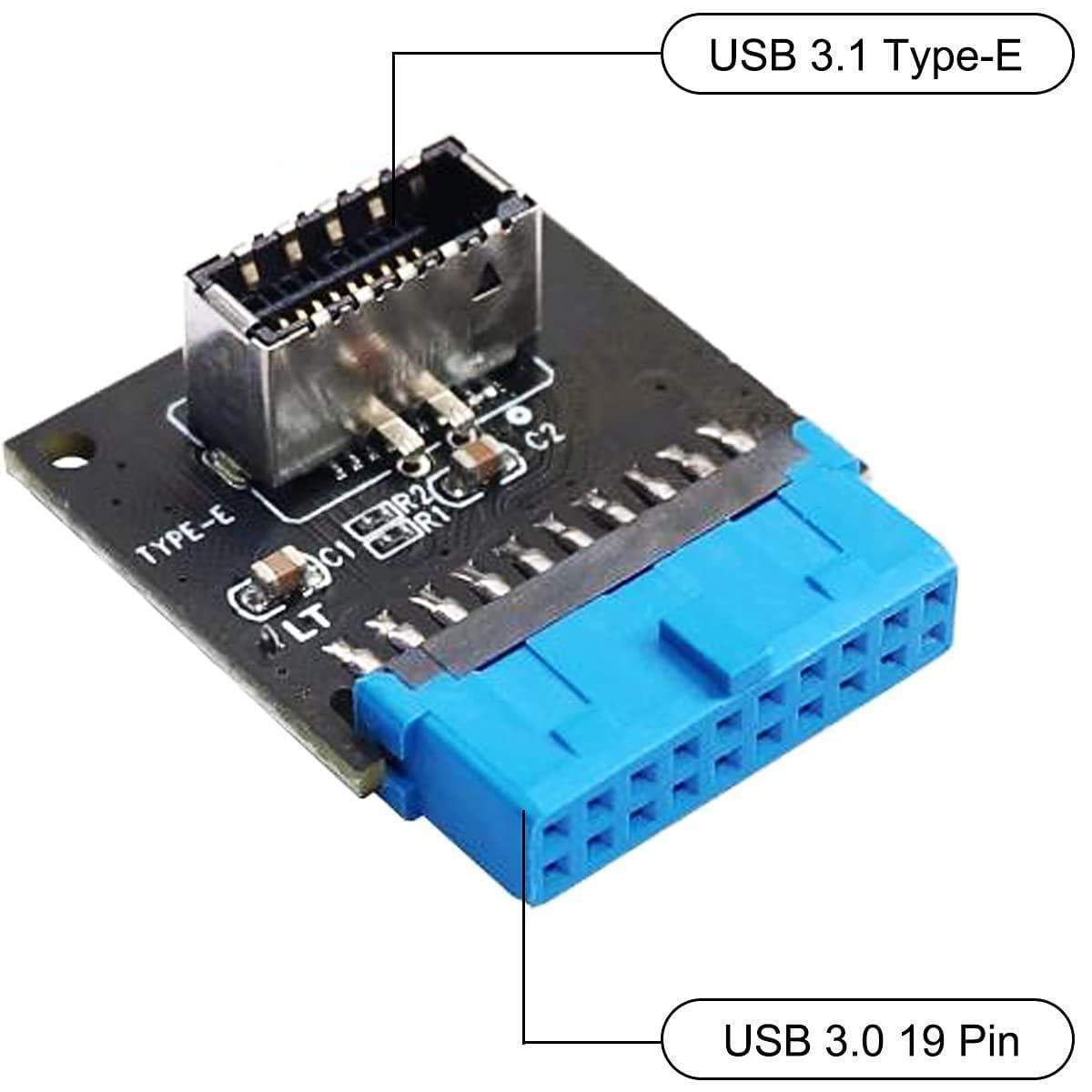 NÖRDIC vinklet USB 3.0 19 pins til Type E-adapter - Elkjøp