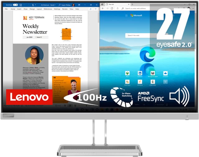 Lenovo L27i-40 27" IPS WLED-computerskærm | Elgiganten