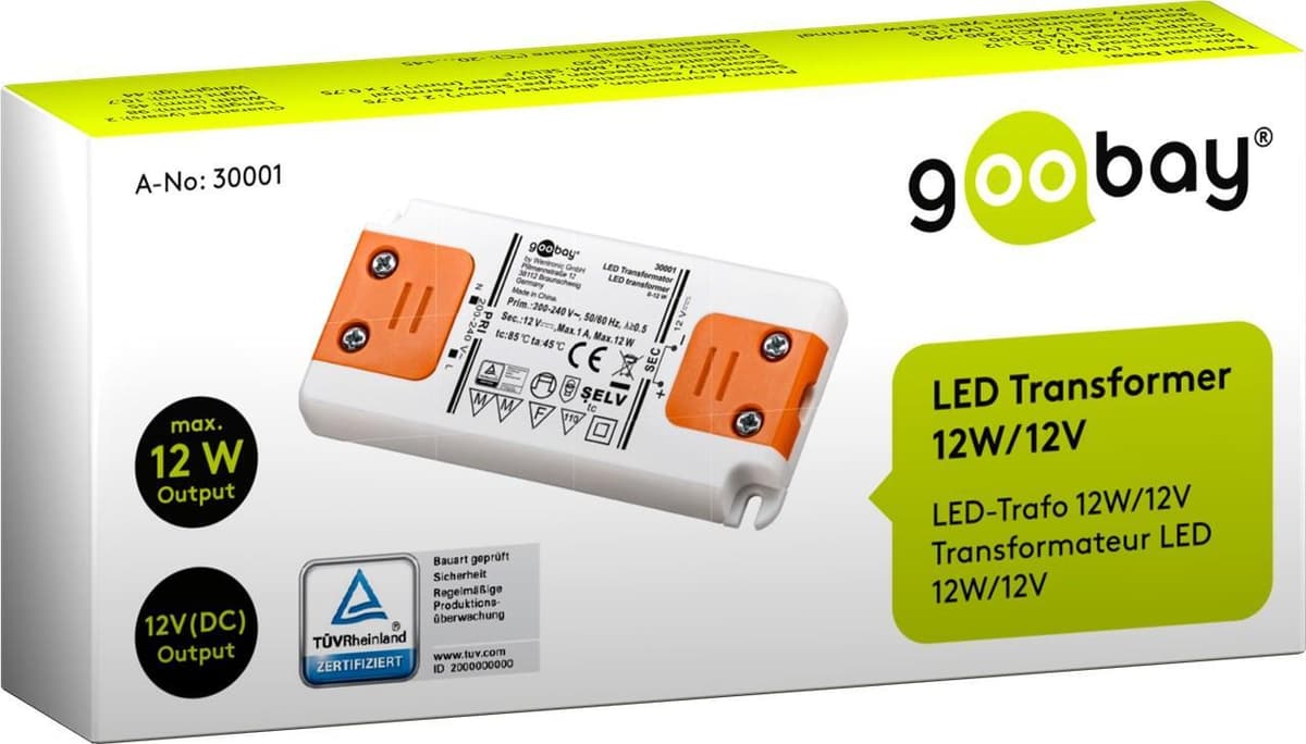 LED-transformator 12 V (DC)/12 W - Elkjøp