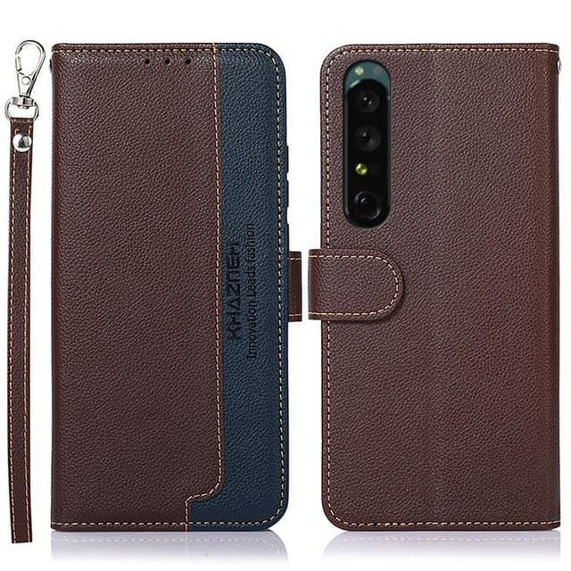 KHAZNEH Sony Xperia 1 V Plånboksfodral Brun/Blå - Elgiganten - Elgiganten