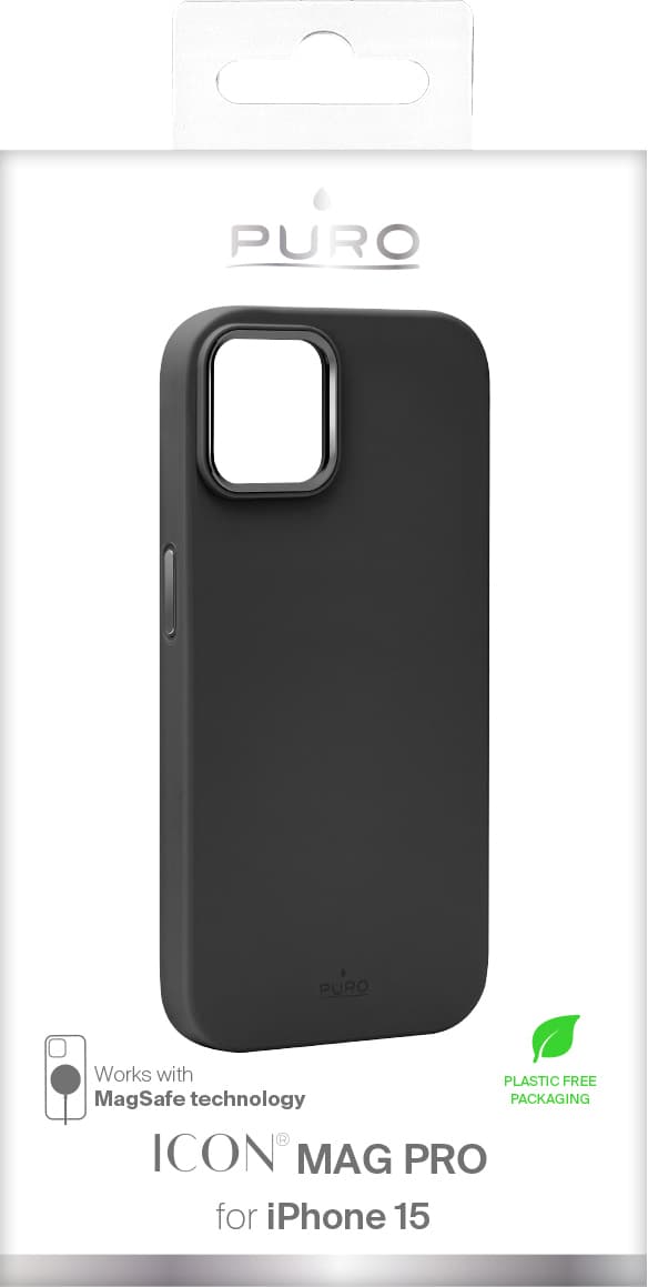 Puro Icon Mag Pro iPhone 15 deksel (sort) - Elkjøp