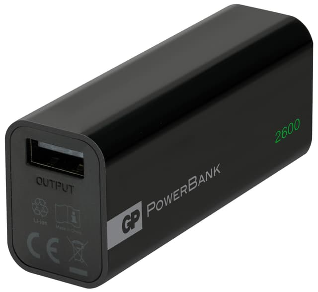 GP PowerBank Yolo 2600 mAh (svart) - Elgiganten - Elgiganten