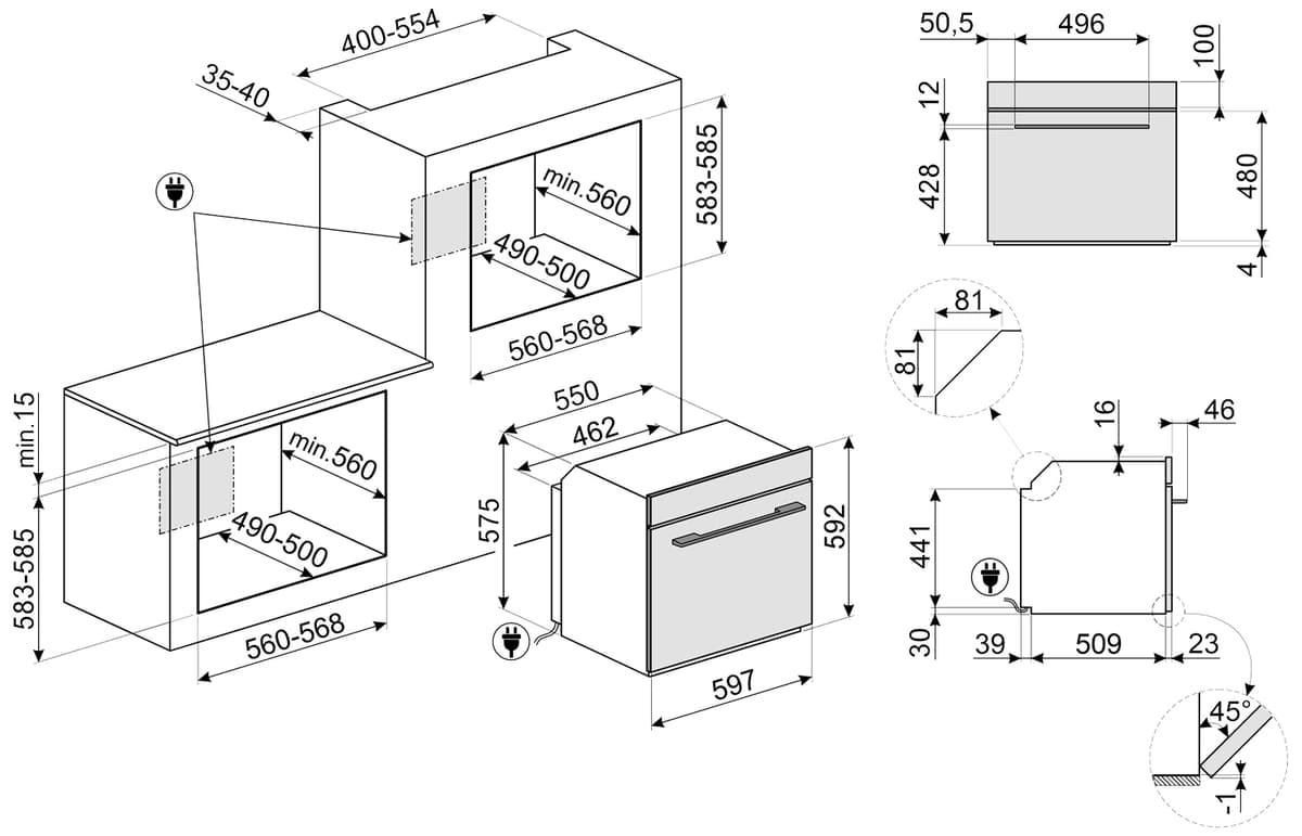 Smeg stekeovn SO6102M2B3 innebygd - Elkjøp | Elkjøp