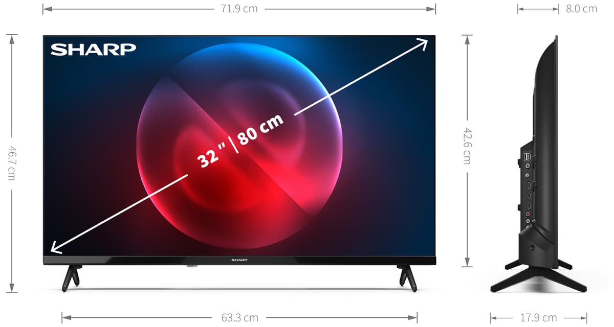 Sharp 32” 32FH7EA HD Ready Smart TV (2023) - Elkjøp | Elkjøp