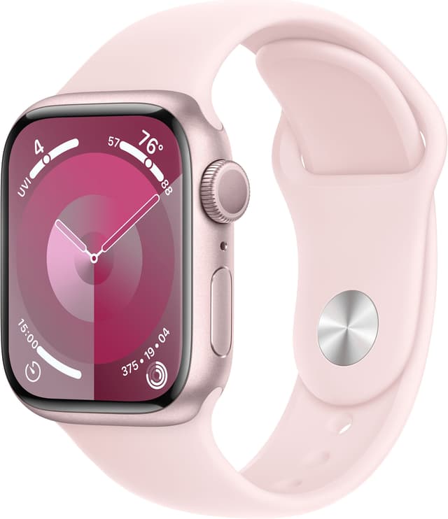 Apple Watch S9 41mm GPS (Pink Alu/Light Pink Sportsbånd) S/M | Elgiganten