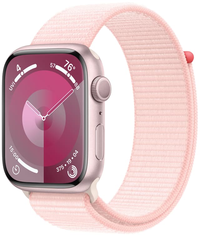 Apple Watch S9 45mm GPS (Pink Alu/Light Pink Sport Loop) - Elkjøp | Elkjøp