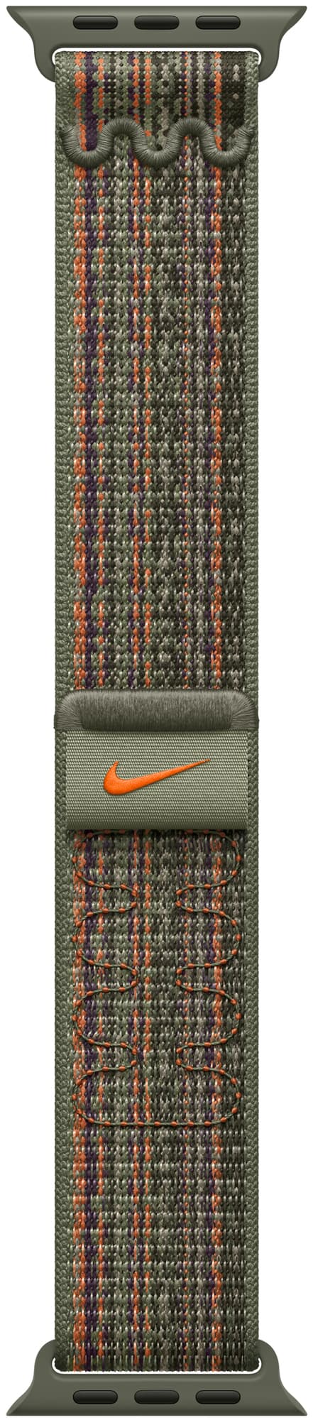 Apple 45mm Nike Sport Loop (Sequoia/oransje) - Elkjøp