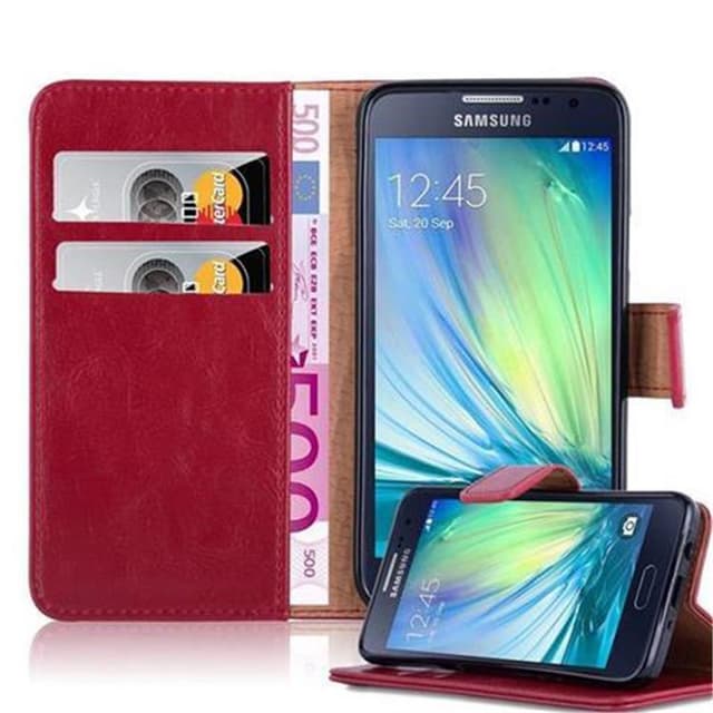 Samsung Galaxy A3 2015 lommebokdeksel etui (rød) - Elkjøp
