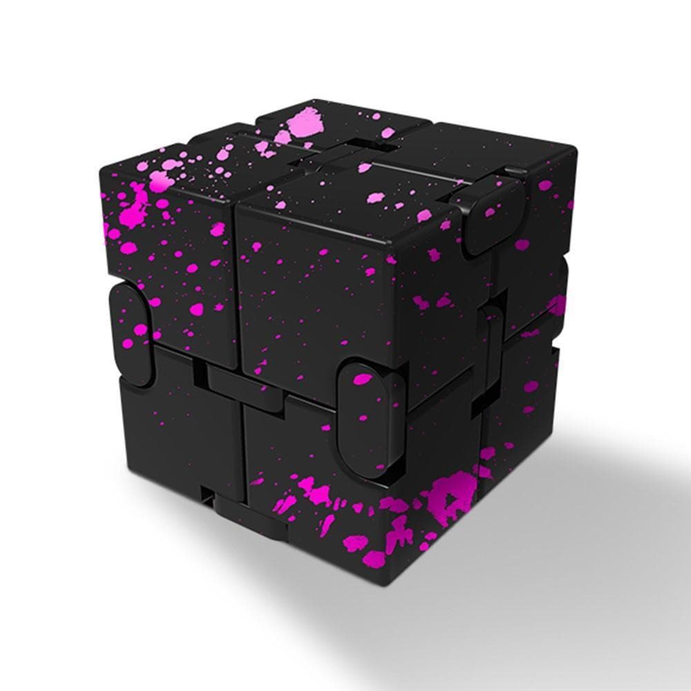 Fidget Toy Avslappning Infinite Cube Metall Flip Kub Svart-Rose ...